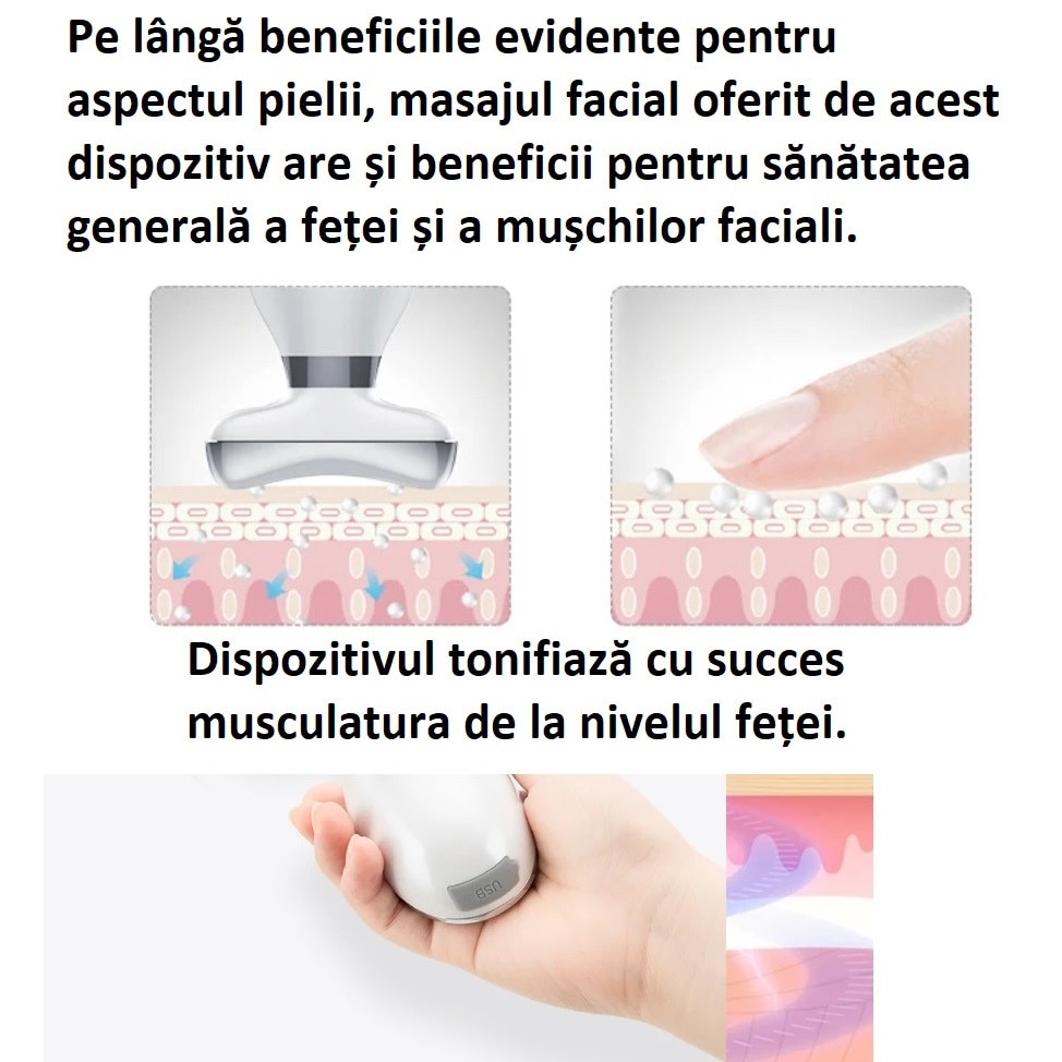 Dispozitiv Profesional Pentru Masaj Facial, Combate Ridurile Si Efectul ...