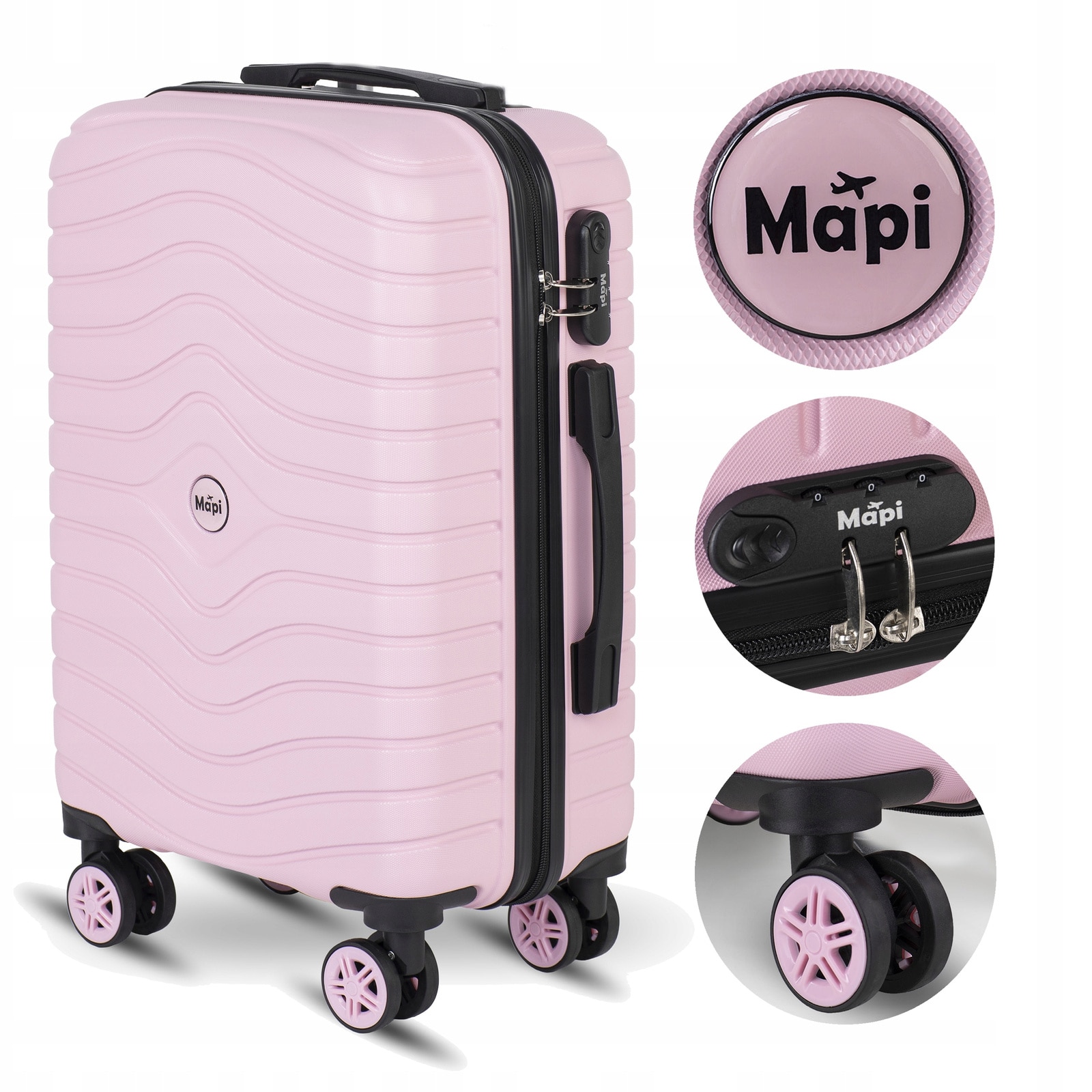 Valiza de calatorie, MAPI, 35 l, ABS, Roz - eMAG.ro