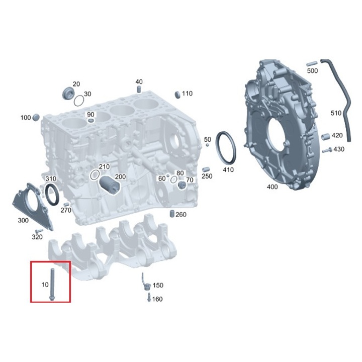 Surub bloc motor, Mercedes, Compatibil cu OM651, Negru - eMAG.ro