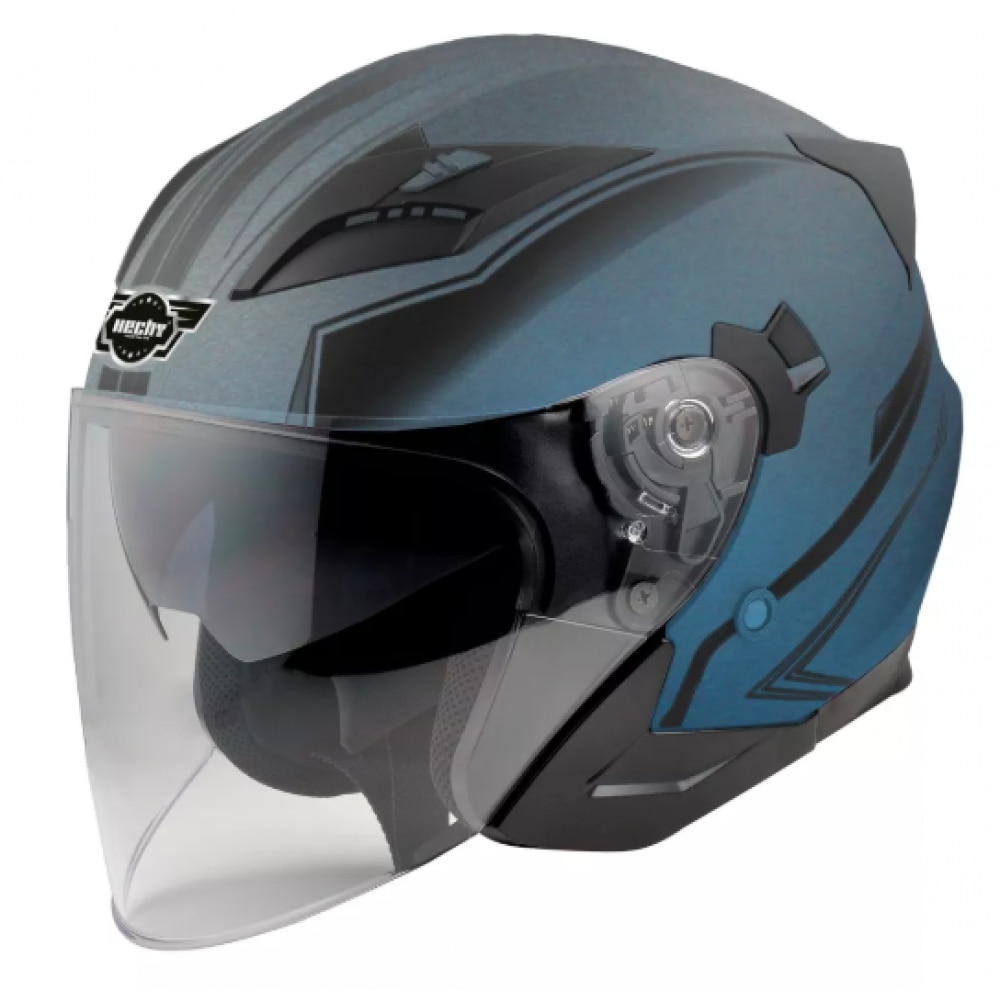 Casca moto scuter HECHT 52627, design modern, bluemarin-negru, marimea ...