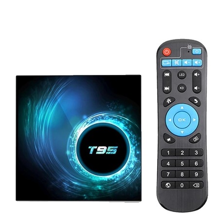 Mediaplayer TV BOX, T95, 4K/6K HDR, 4GB RAM, 64GB, WiFi, Negru/Albastru - eMAG.ro