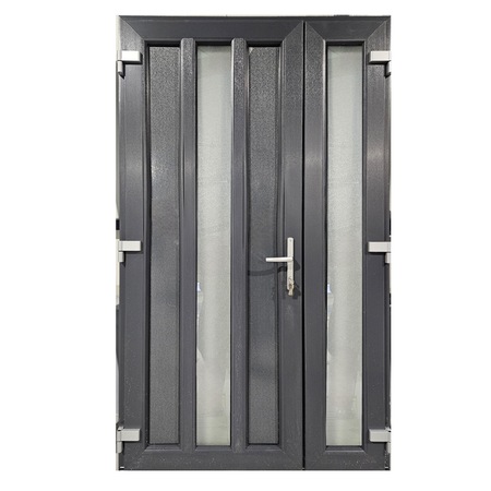 Usa exterior, PVC, cu geam termopan, Trilogy Dubla Gri Antracit 120x200 ...