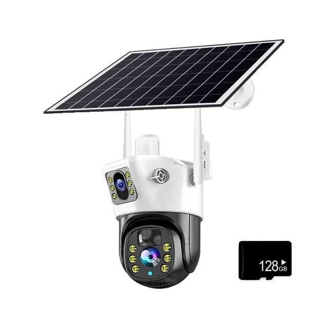 Camera de supraveghere fara fir, 4K, 128 GB, Alb/Negru - eMAG.ro