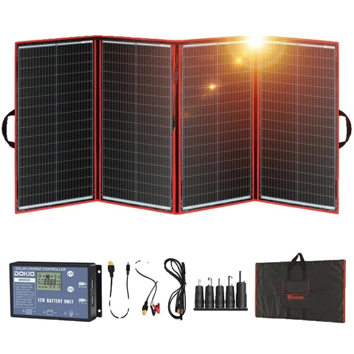 Panou Solar Portabil, Pliabil, 300W, 18V 80W, Controller 12V - eMAG.ro