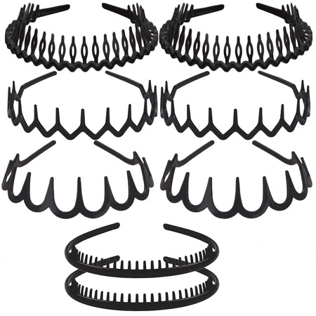 Set 8 Bentite de par, OVERTANG, Plastic, Negru - eMAG.ro