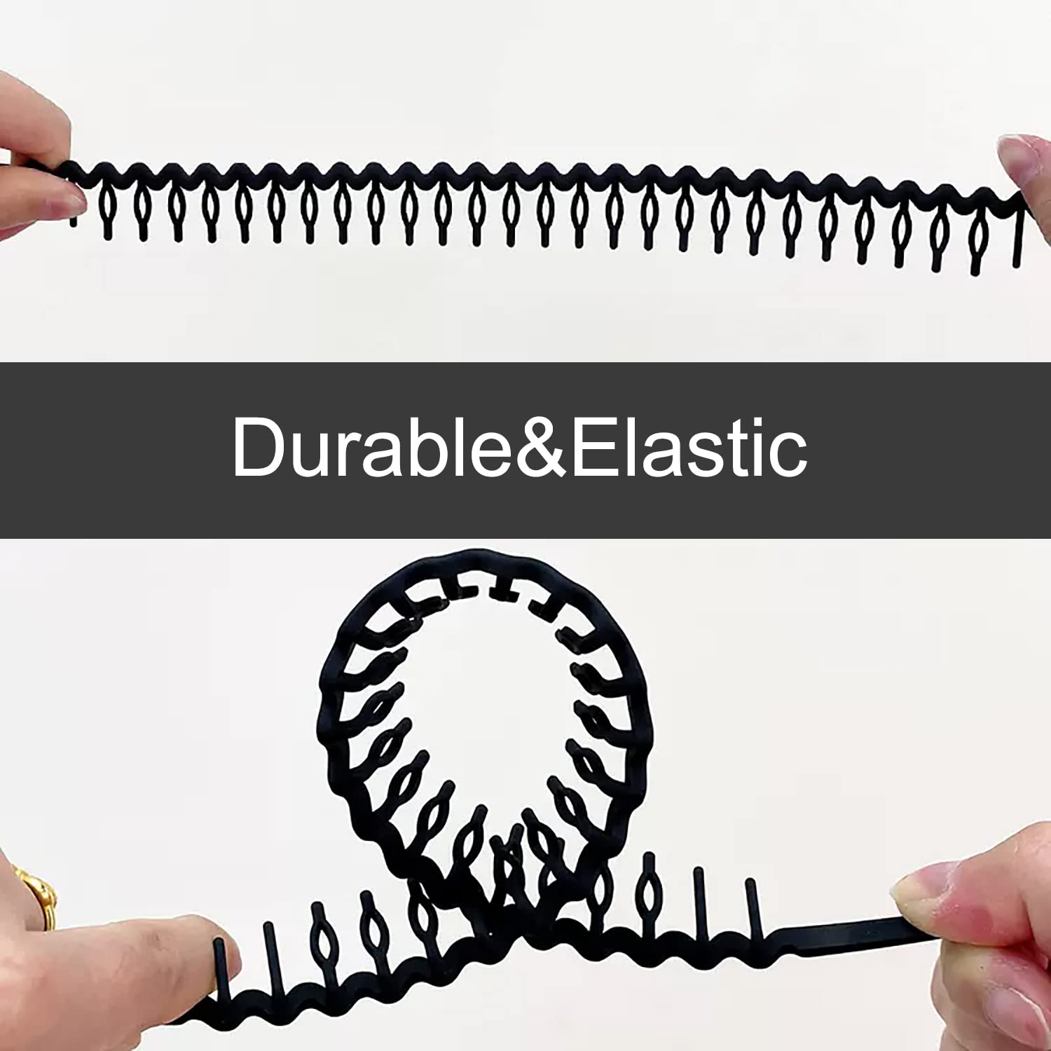 Set 8 Bentite de par, OVERTANG, Plastic, Negru - eMAG.ro