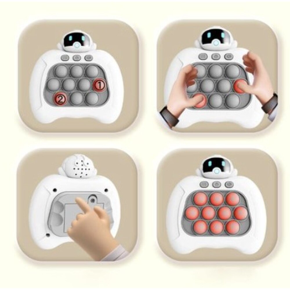 Joc interactiv Pop-It Consola, antistres, cu sunete si lumini ...