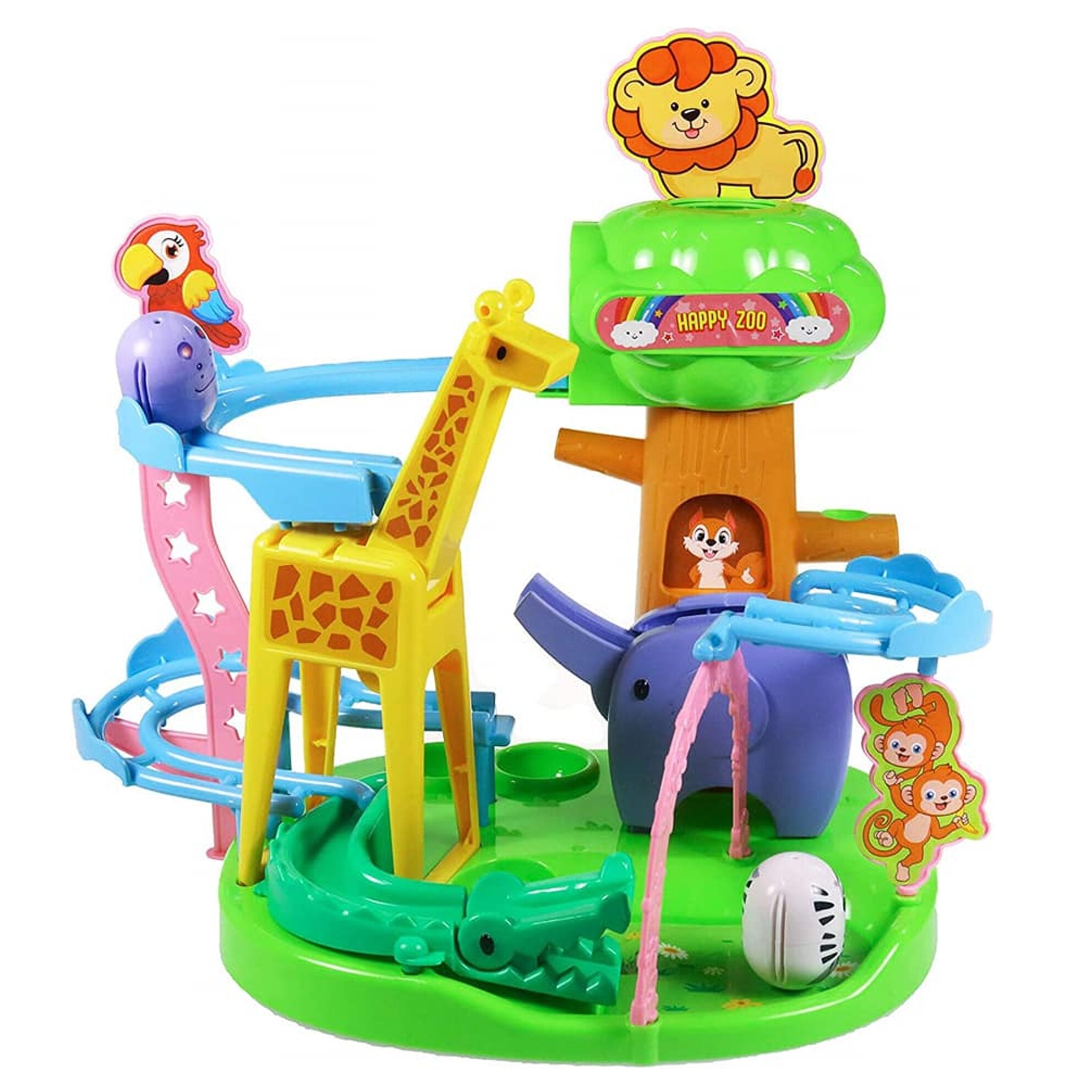 Tobogan de jucarie, constructie, cu animale si 2 jucarii magnetice ...