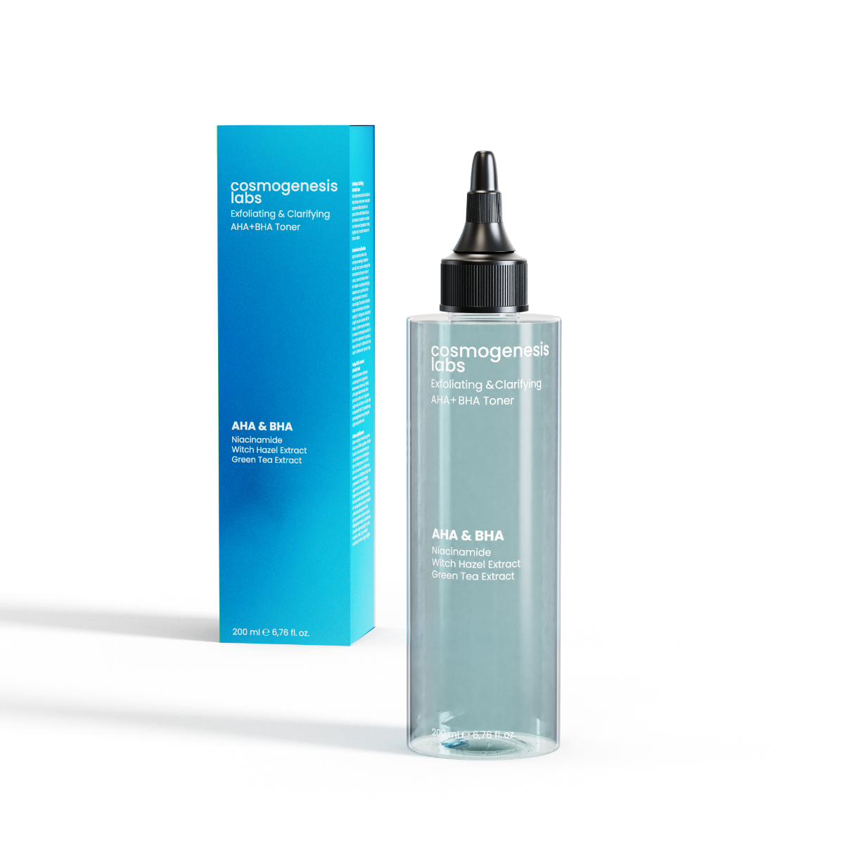 Cosmogenesis Labs ексфолиращ тоник, с AHA+BHA киселини, 200 мл - eMAG.bg