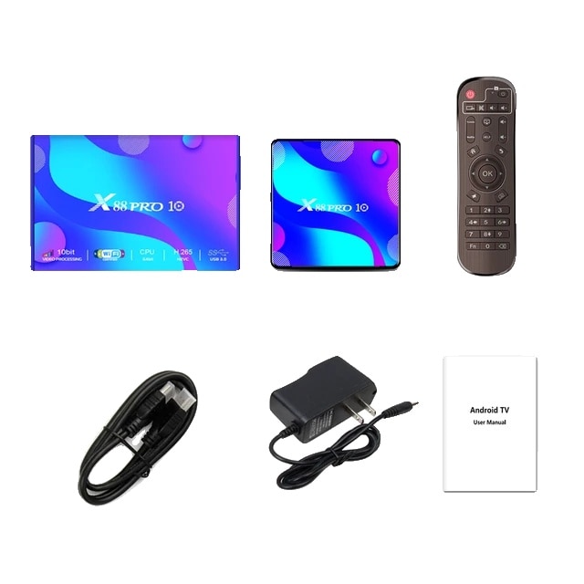 Android TV Box X88 Pro, Android 10, 64 gb, 4 GB RAM, Negru - eMAG.ro