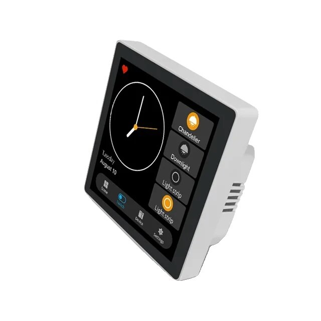 Контролен панел Smart Home, LCD сензорен екран, 4 инча, 115W, Тъмно син ...