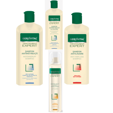 Pachet Tratament Expert - Sampon uscat efect conditionant 250ml, Sampon anticadere 400ml, Sampon ...
