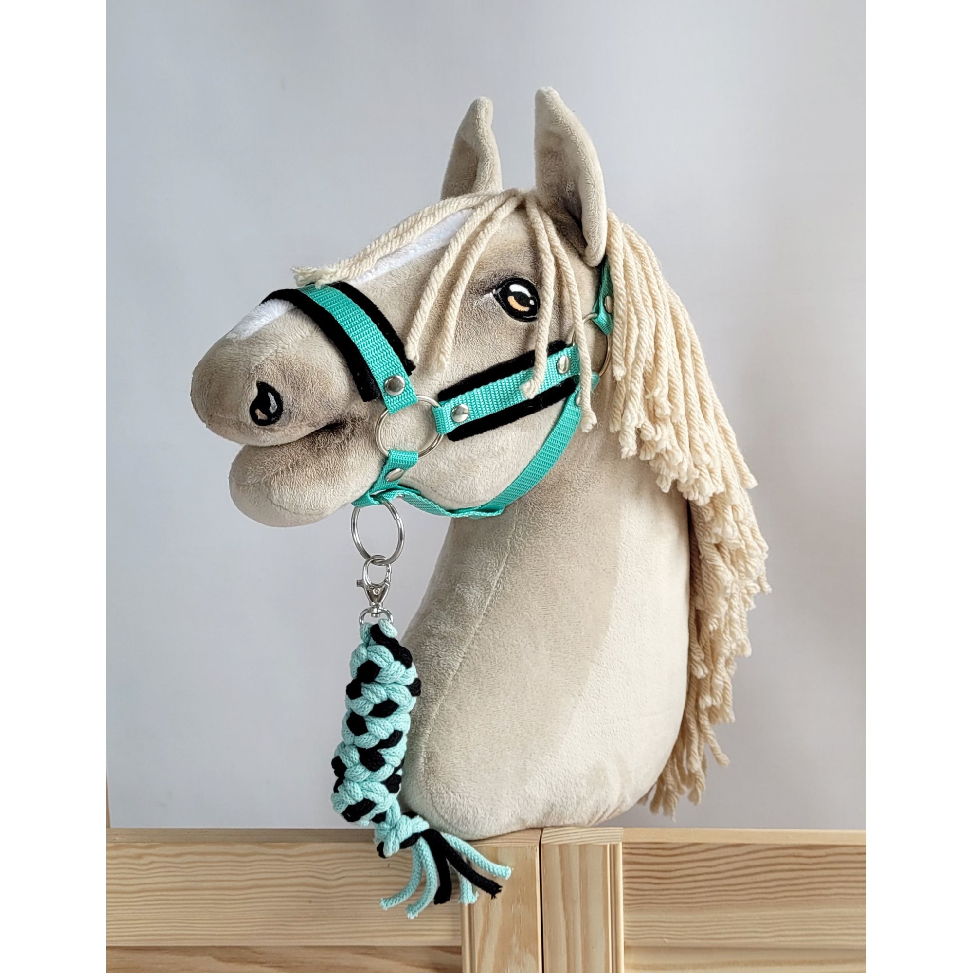 Set capastru/franghie pentru cal de jucarie, Super Hobby Horse, Bumbac ...
