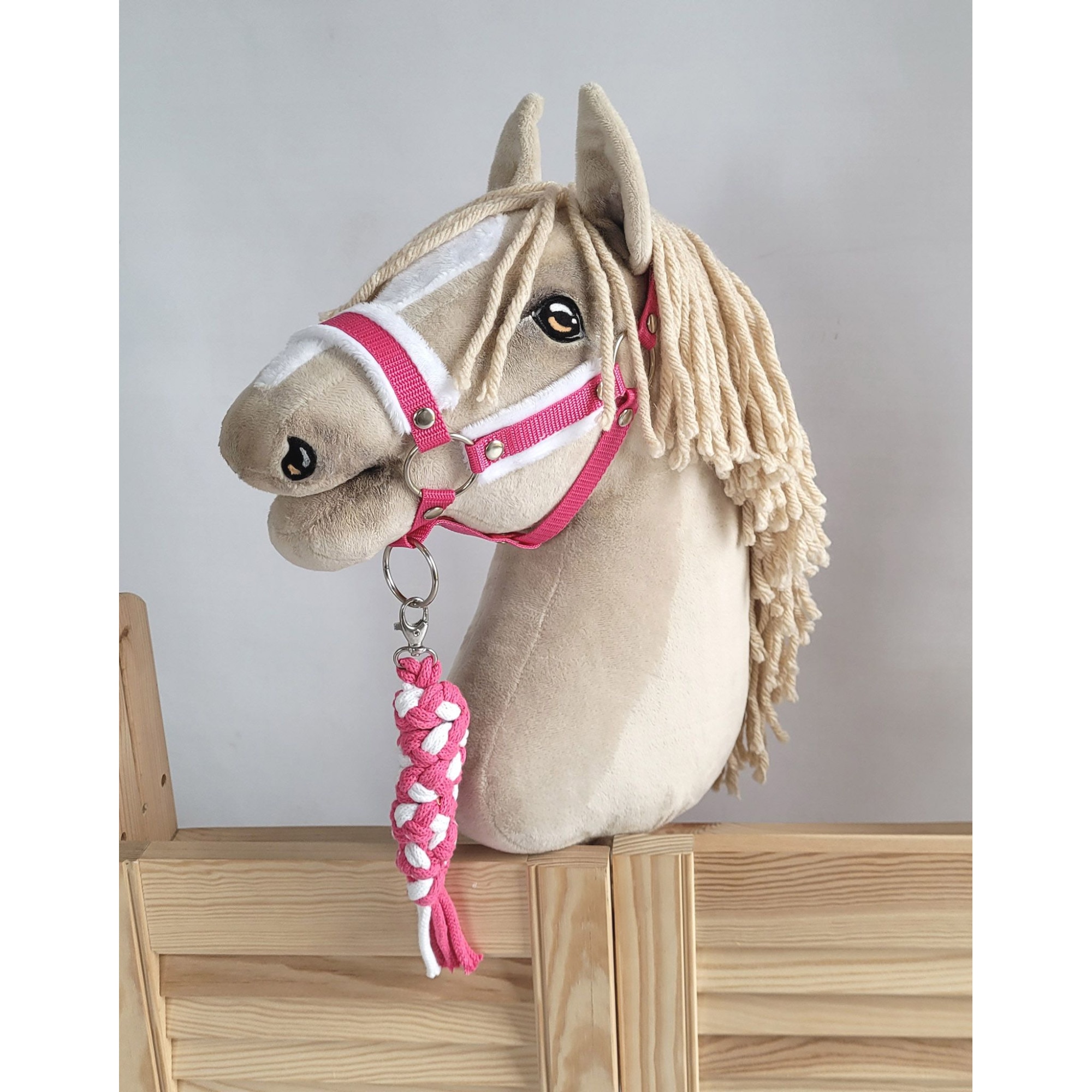 Set capastru/franghie pentru cal de jucarie, Super Hobby Horse, Bumbac ...