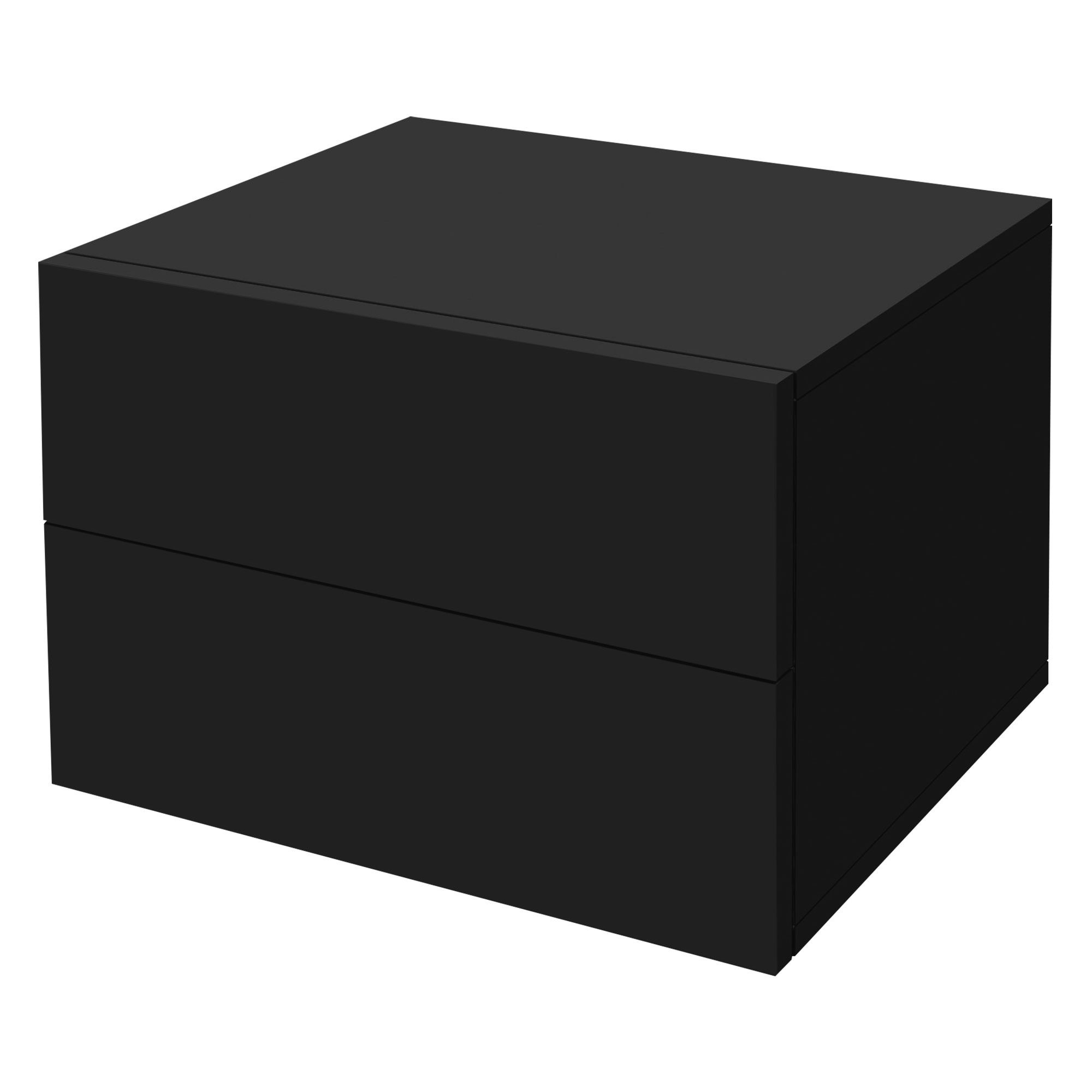 Noptiera suspendata cu 2 sertare, Ml-Design, negru mat, PAL, 42x29x30 ...