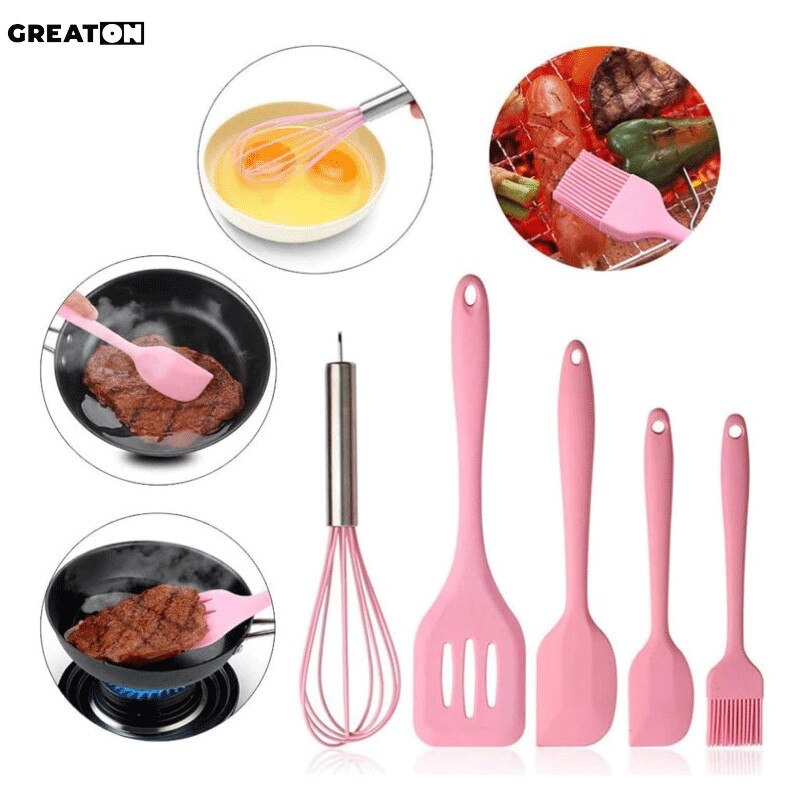 Set 5 Ustensile De Bucatarie GREATON Din Silicon Alimentar ...