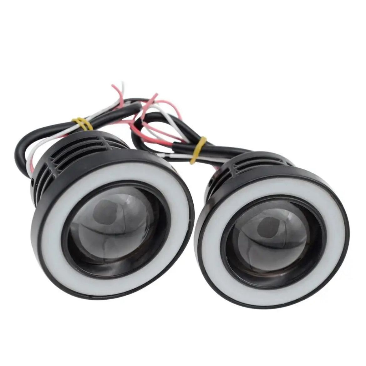 Set 2 Proiectoare cu Cerc RGB si Lupa, Angel Eyes 64mm pentru Auto ...