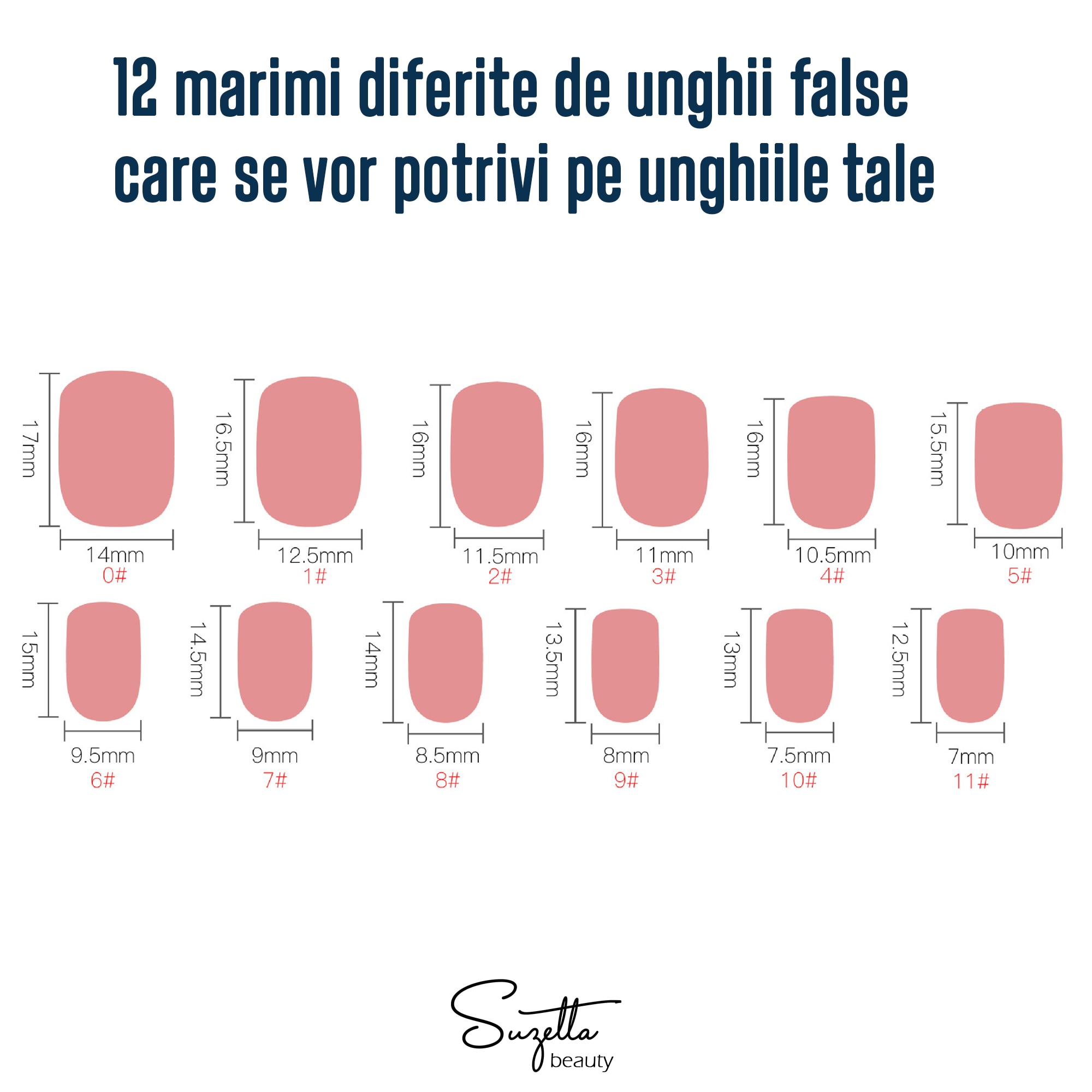 Unghii false, Press-On Gel, Squoval, 24 bucati cu tampoane autoadezive ...
