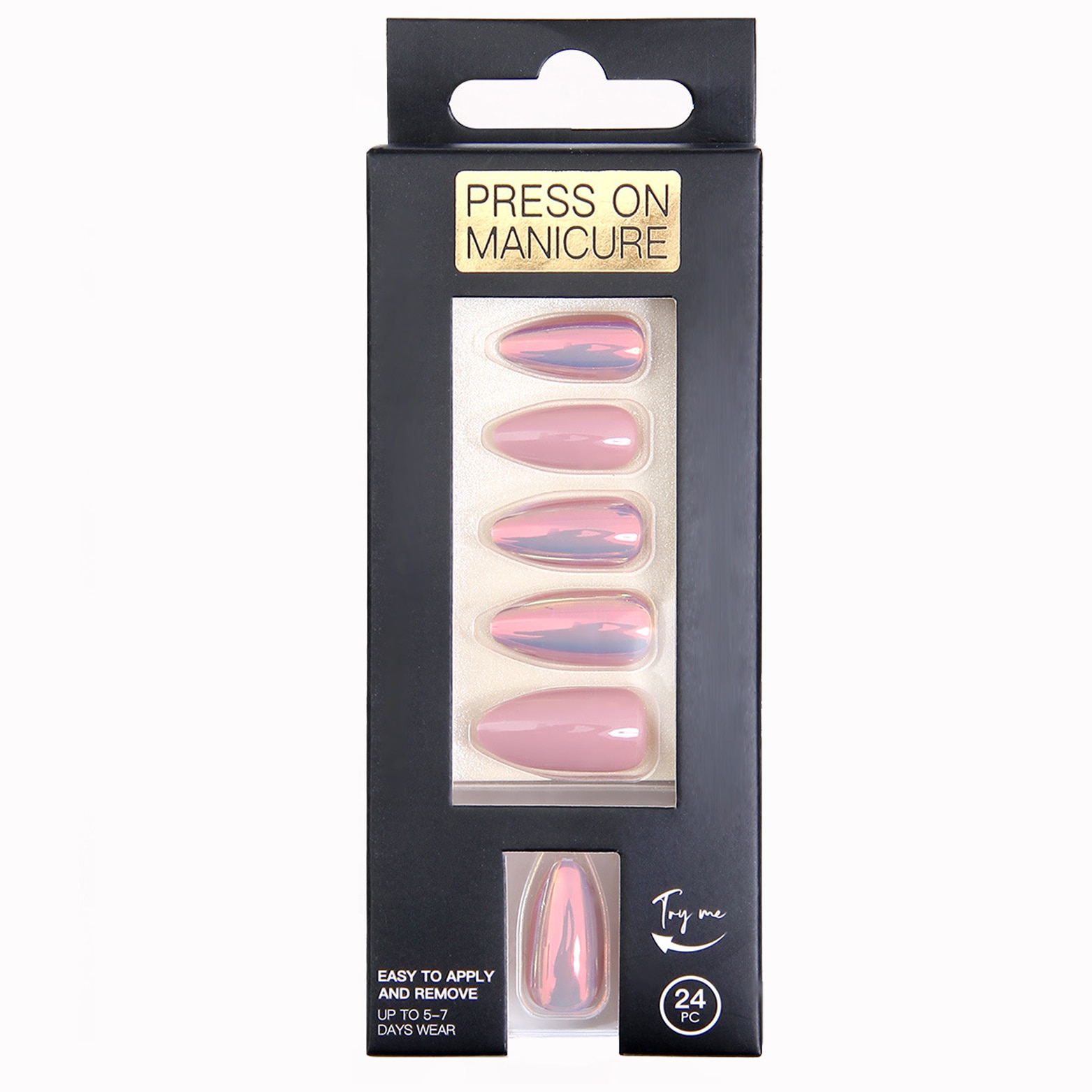 Unghii false autoadezive, Press-On Gel, Migdala, 24 unghii false cu ...