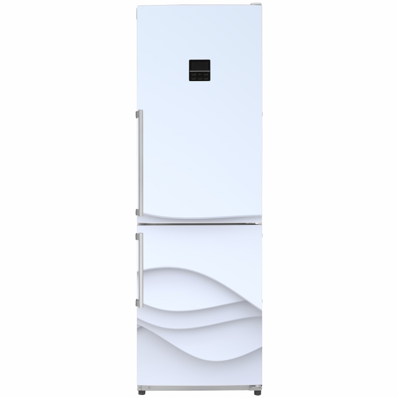 Autocolant pentru frigider, Priti Global, Model simplu alb, 60x200 cm ...