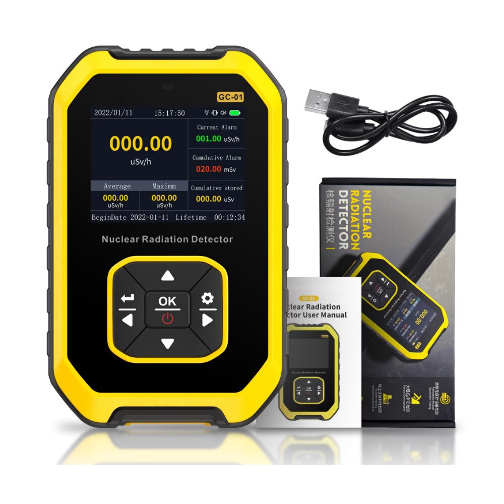 Detector de radiatii nucleare, ZYuuan, GC-01, contor Geiger-Miller ...