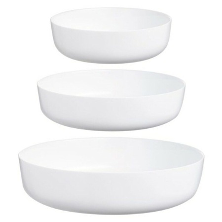 Set 3 vase termorezistente pentru copt, Luminarc, alb - eMAG.ro