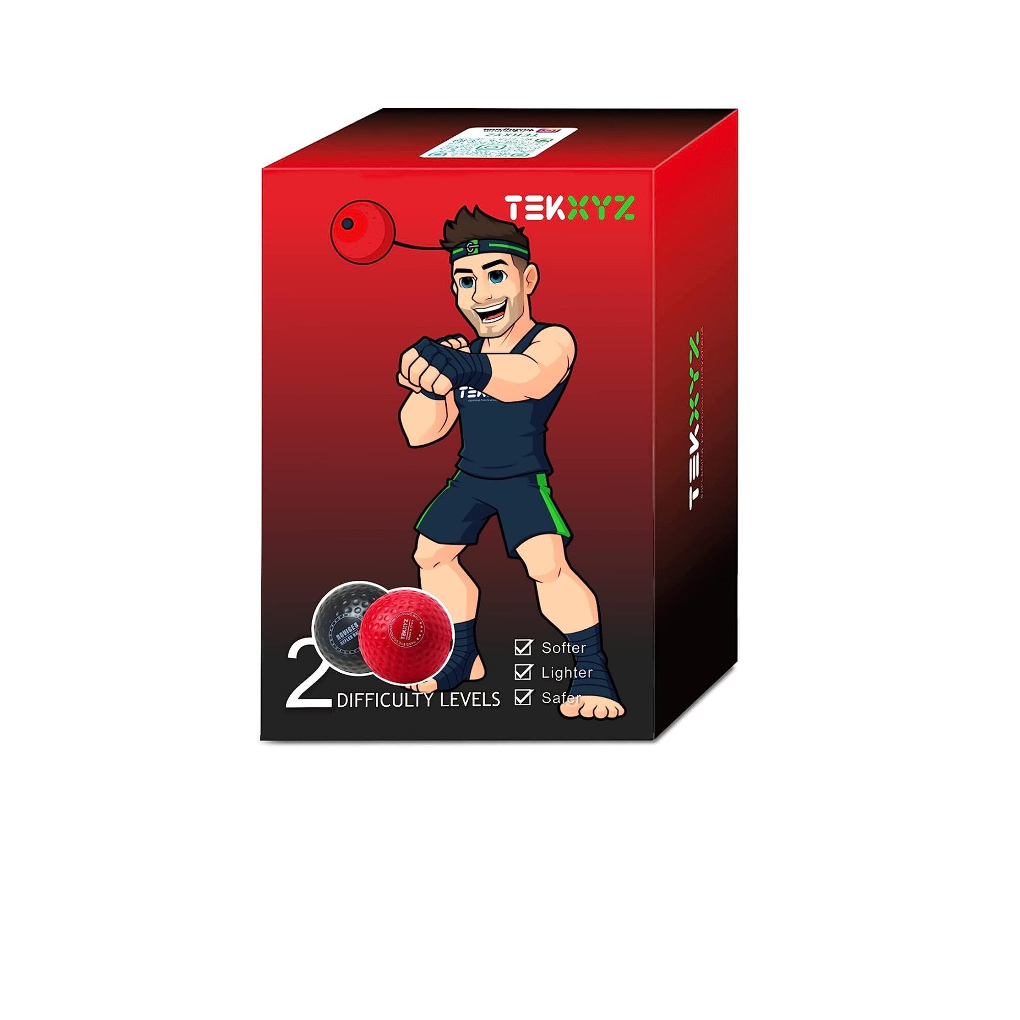 Set 2 mingi de box diferite cu banda, mai moi decat mingea de tenis ...