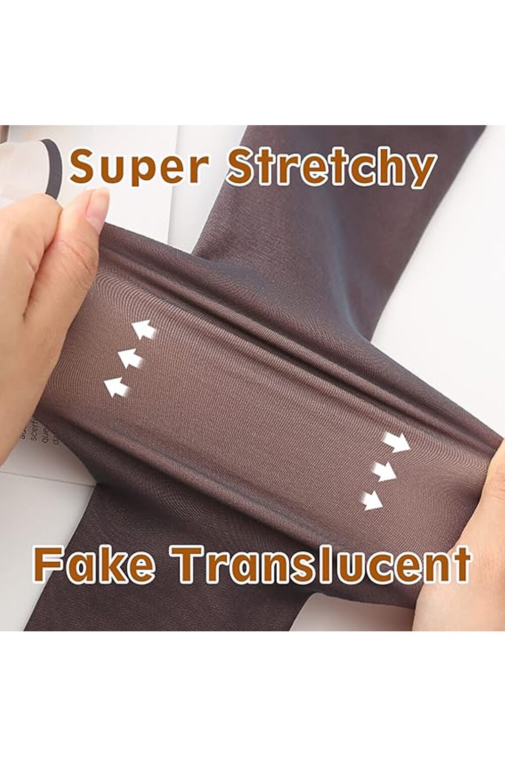 Dresuri maro termici captusiti cu lana groasa, talie inalta, stretch ...