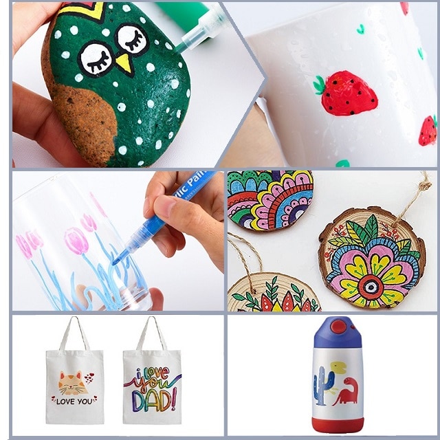 Set Alcatuit Din 48 Carioci Acrilice Pe Baza De Apa, Uscare Rapida, Non ...