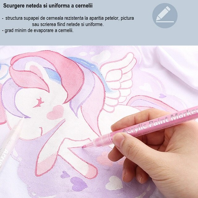 Set Alcatuit Din 48 Carioci Acrilice Pe Baza De Apa, Uscare Rapida, Non ...