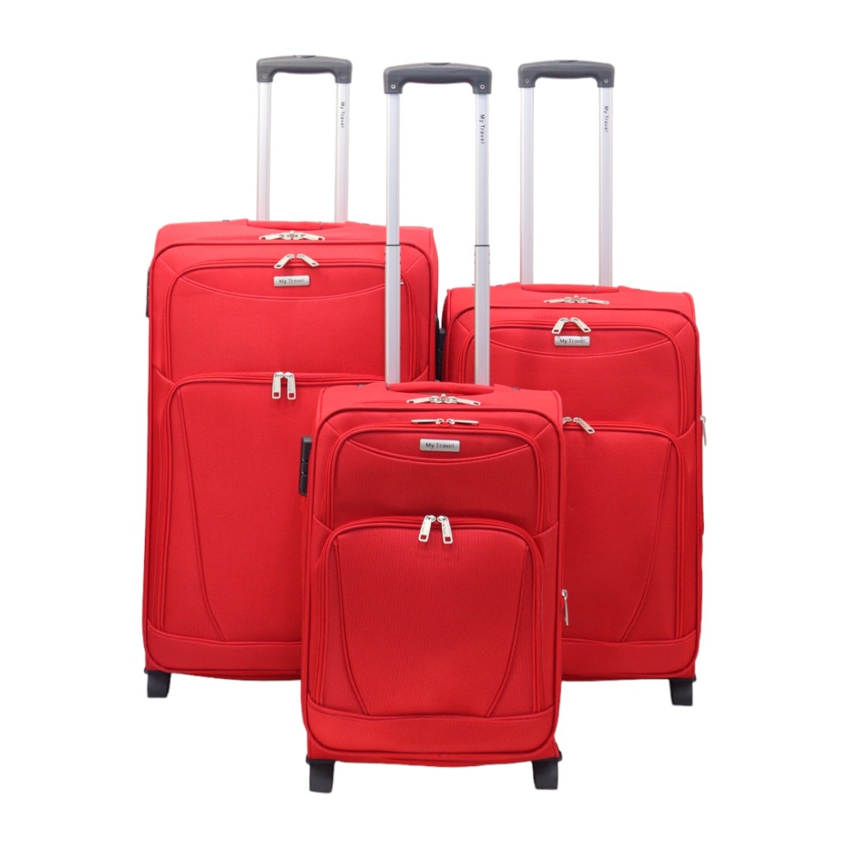 Trolere set, My Travel, R-744 trei dimensiuni, 20", 24", 28", red - eMAG.ro