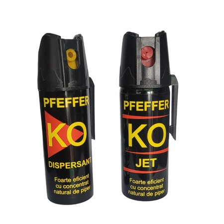 Set spray KO autoaparare cu piper, iritant si lacrimogen, pentru ...