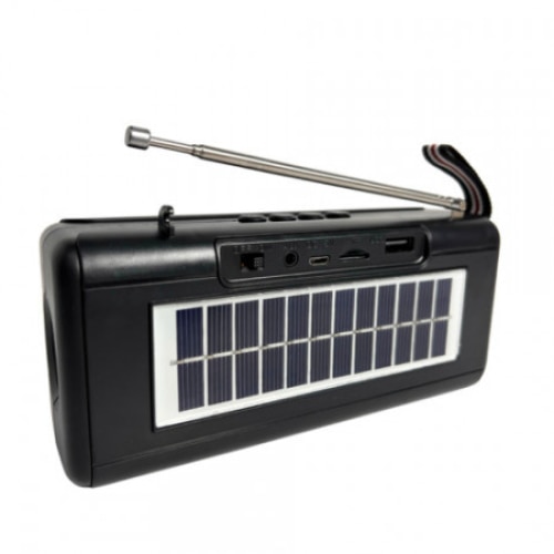 Radio portabil FM, cu incarcare solara si manuala, boxa bluetooth ...