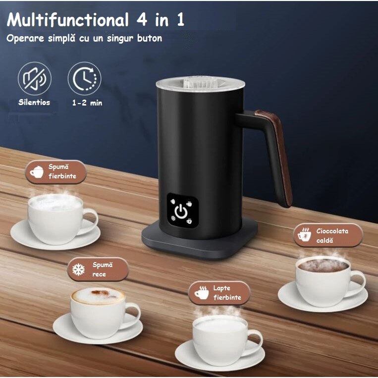 Set Aparat Spuma Lapte si Mixer CLOOPER™, Multifunctionale 4 in 1 ...