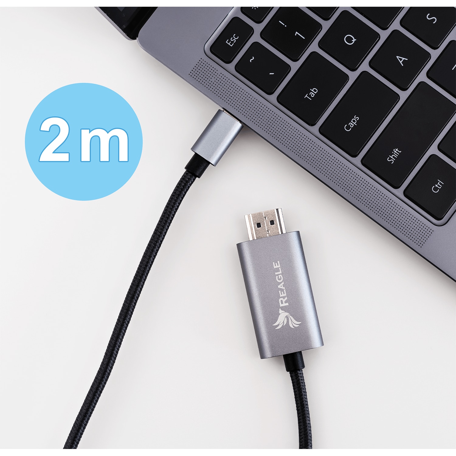 Adaptor Cablu USB C HDMI 2.1 8K 4K 165Hz Mac MHL 48 Gbps Reagle - eMAG.ro