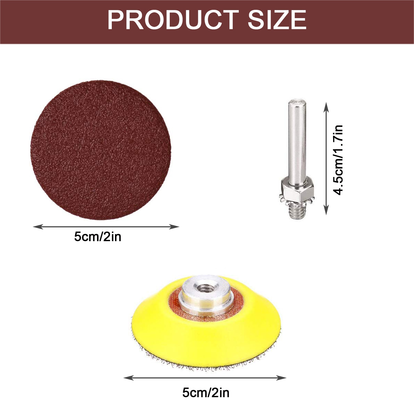 Set disc abraziv Velcro 50 mm, NUODWELL, 303 bucati, cu suport disc de ...