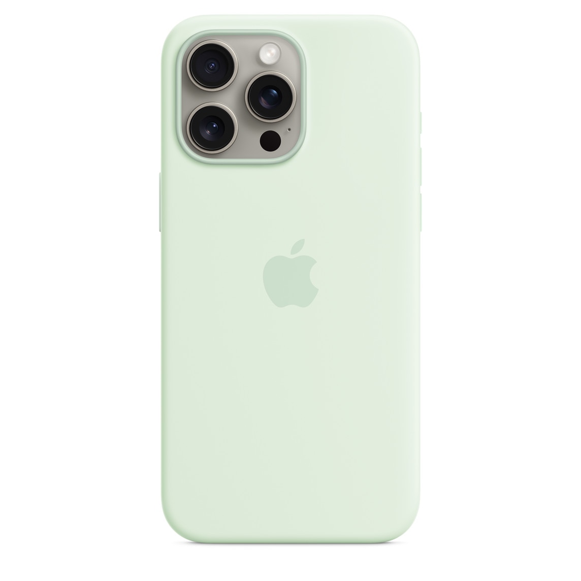 Husa de protectie Apple Silicone Case with MagSafe pentru iPhone 15 Pro Max, Soft Mint - eMAG.ro