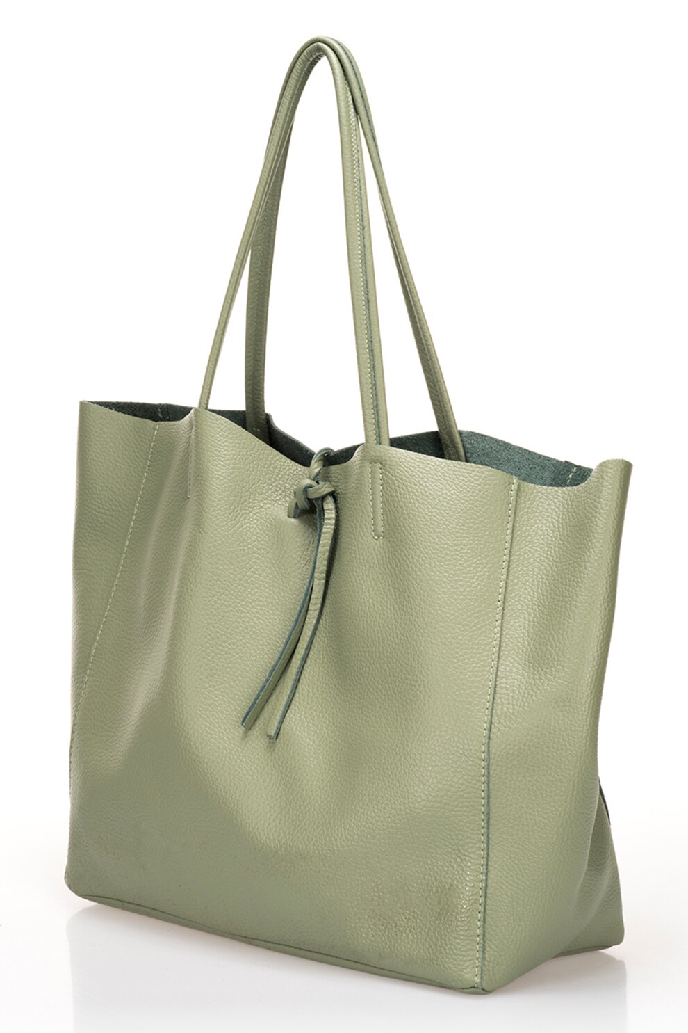 Massimo Castelli, Geanta shopper de piele cu aspect texturat, Verde ...