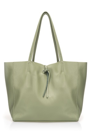 Massimo Castelli, Geanta shopper de piele cu aspect texturat, Verde ...
