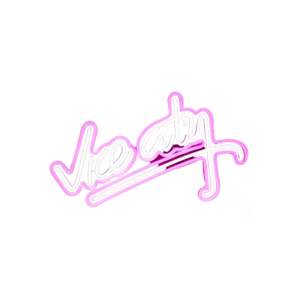 Semn luminos LED - Vice City, Roz Neon, Decoratiune Perete, Gaming ...