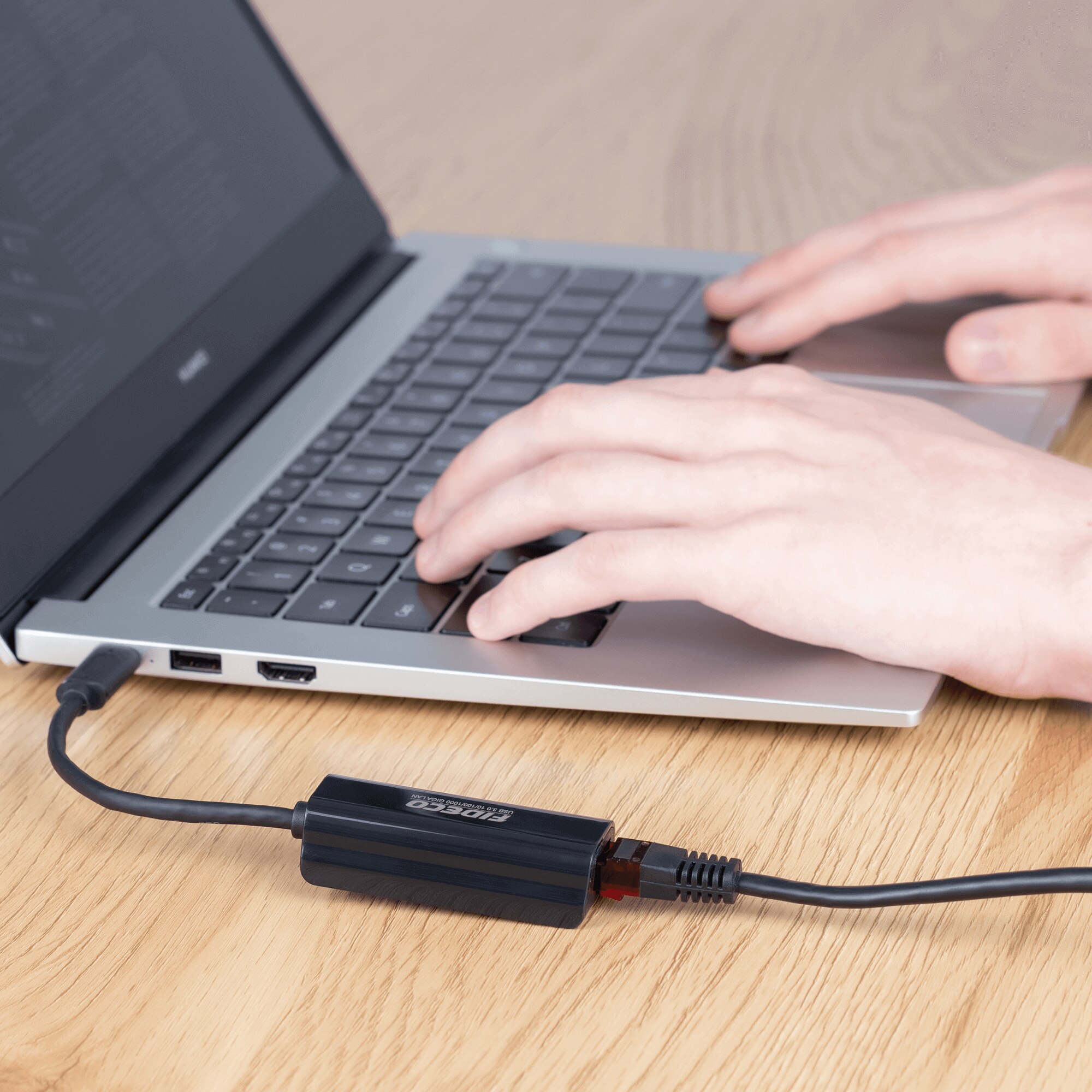 Placa de retea USB C la RJ45 Gigabit Ethernet Fideco USB Type-C pentru ...