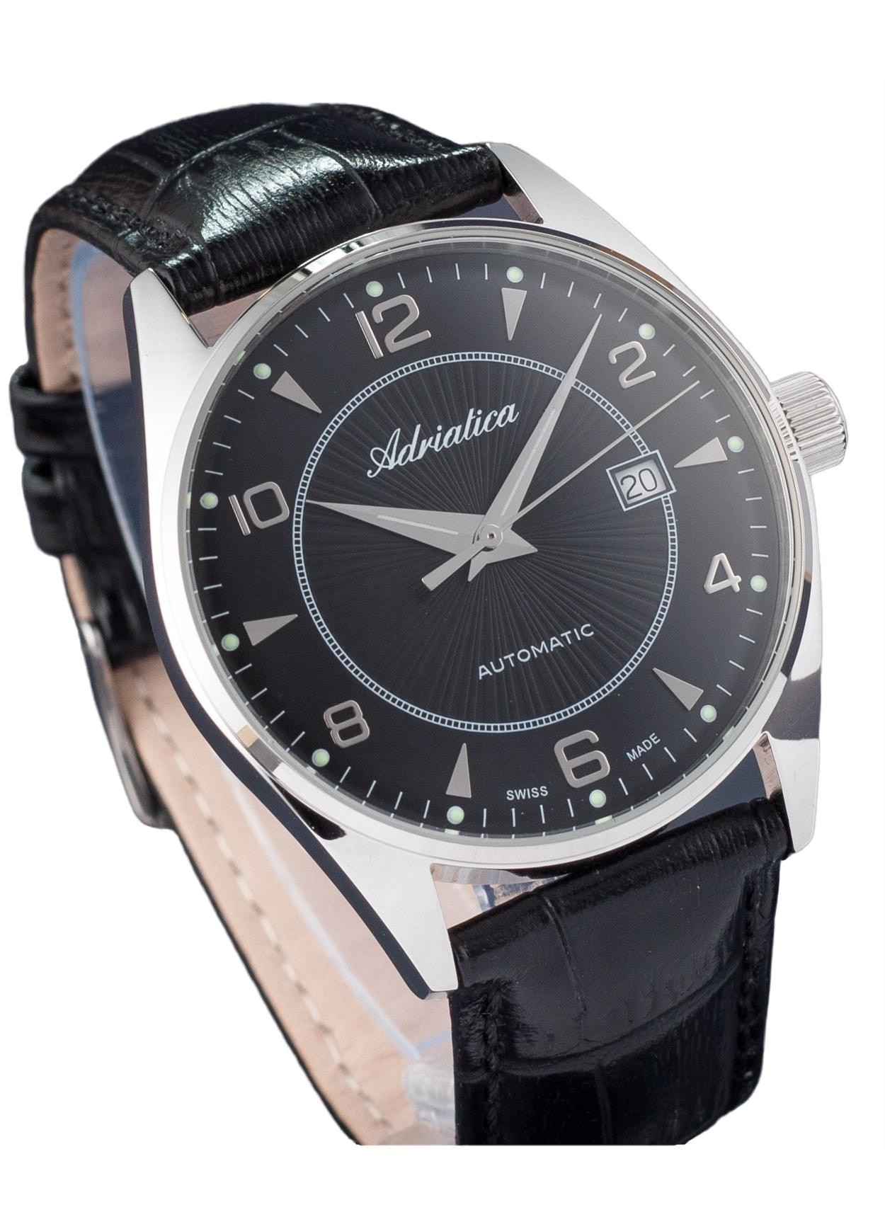 Ceas pentru barbati, Adriatica, Automatic, ETA 2824, Negru, Argintiu ...