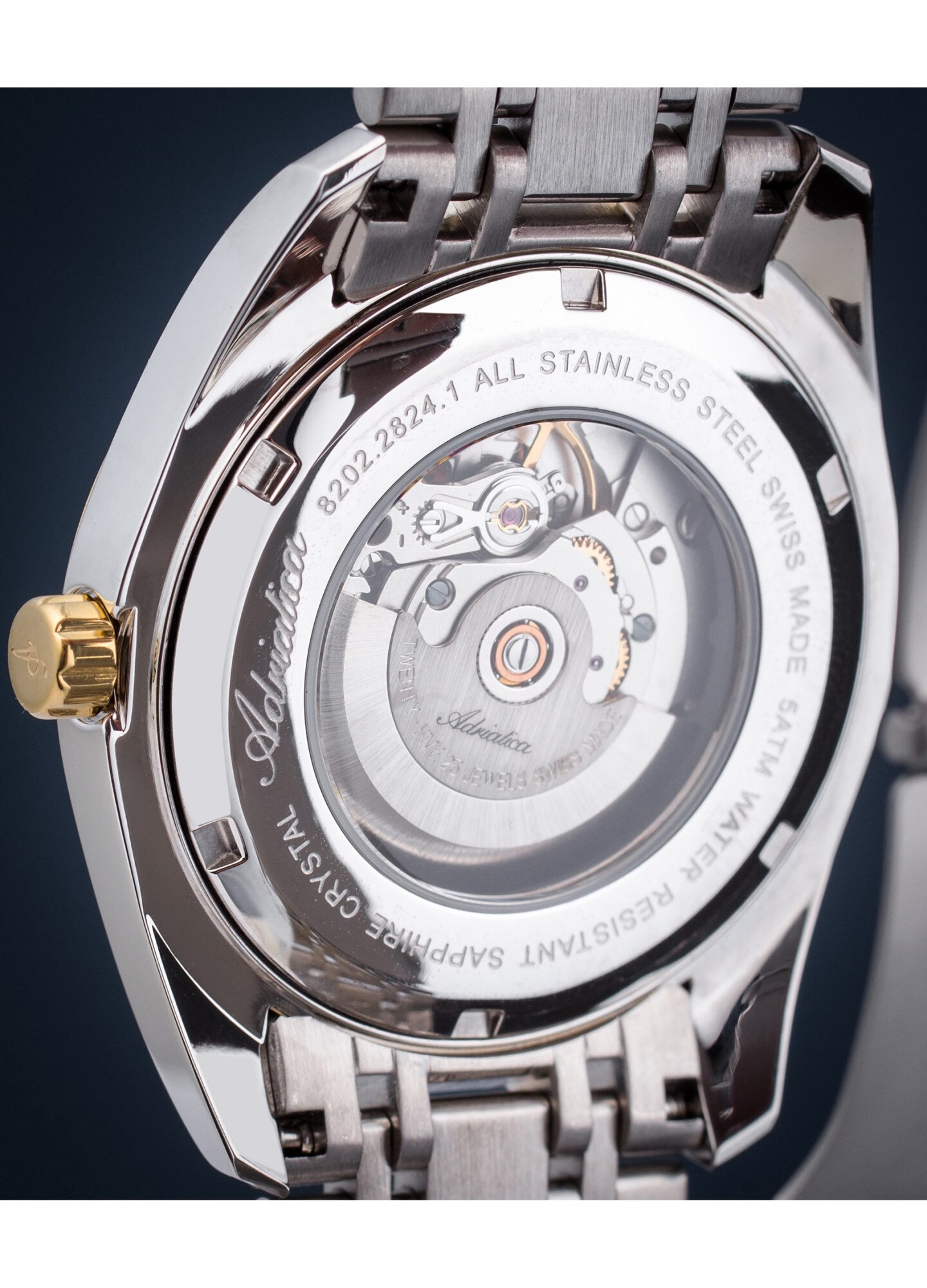 Ceas pentru barbati, Adriatica, Automatic, ETA 2824, Argintiu, Auriu ...