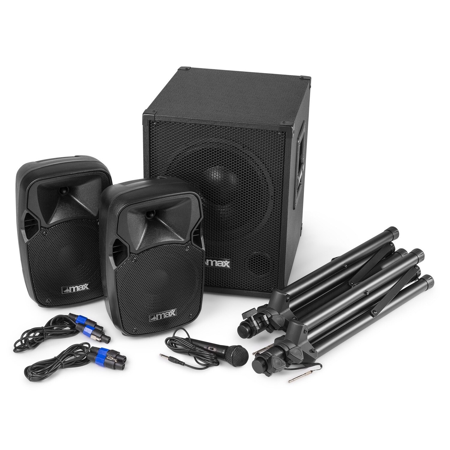 Kit de sonorizare boxe active 2.1 (1x subwoofer, 2x boxe satelit), 12 ...