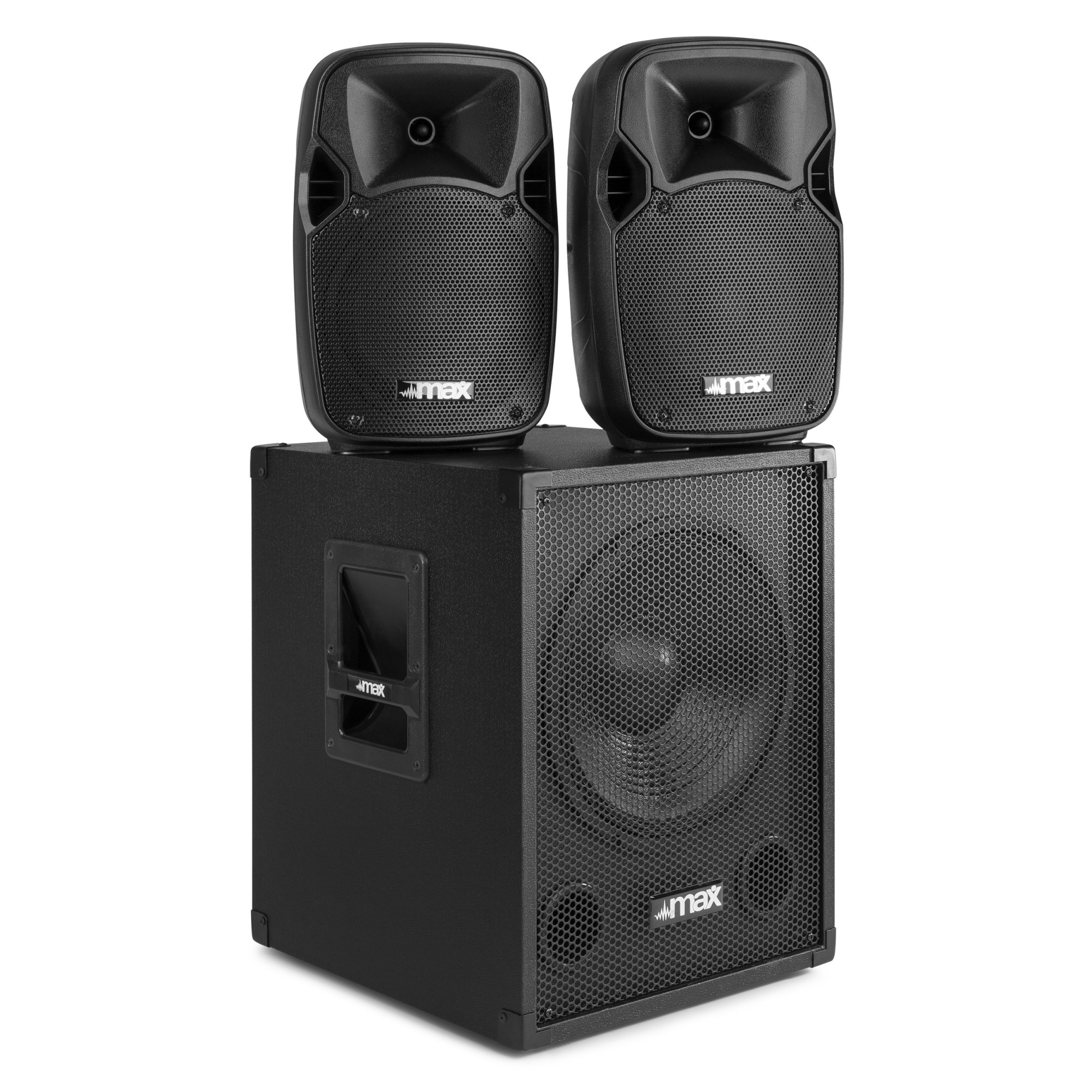 Kit de sonorizare boxe active 2.1 (1x subwoofer, 2x boxe satelit), 12 ...