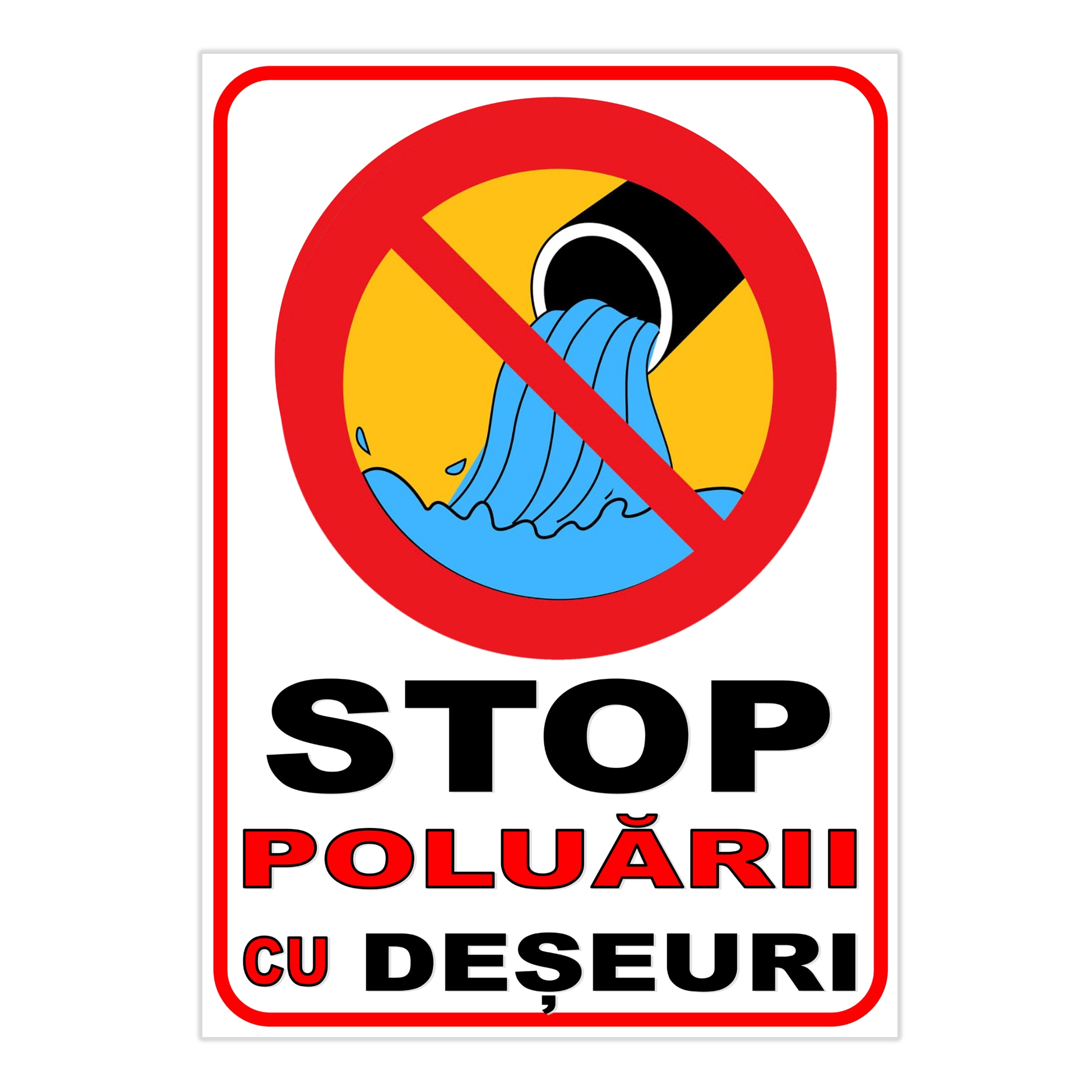 Indicator PVC A3 – STOP POLUARII CU DESEURI - eMAG.ro