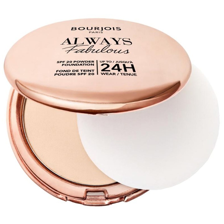 Fond de ten compact Bourjois Always Fabulous 100 Rose Ivory, 7g - eMAG.ro