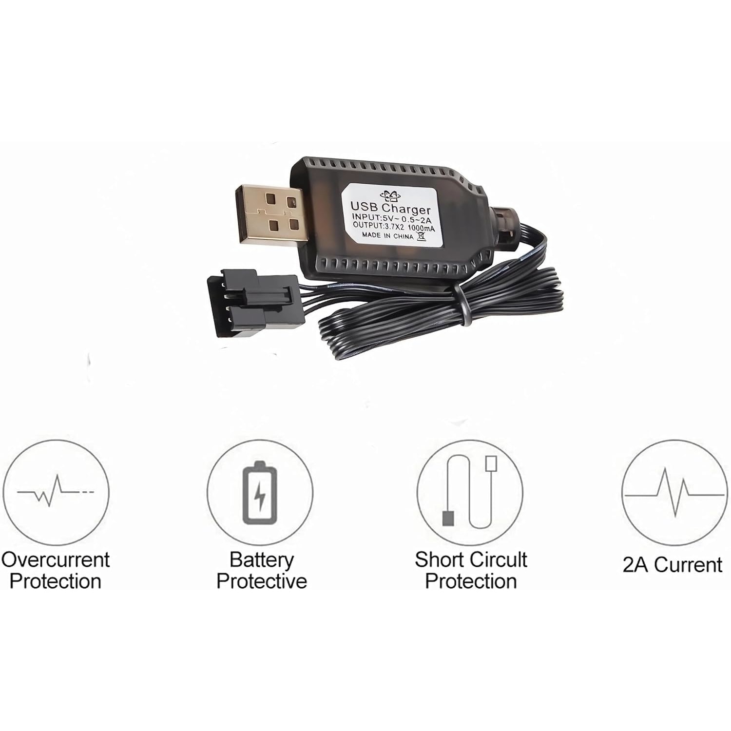 Cablu de Incarcare Universal RC cu Conector SM-4P pentru Baterie LiPo 2S 7, 4V - Compatibil cu ...