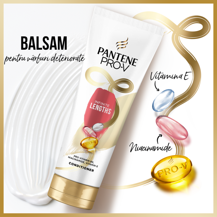Balsam Pantene Pro-V Infinite Length, intareste parul deteriorat, 220 ml - eMAG.ro