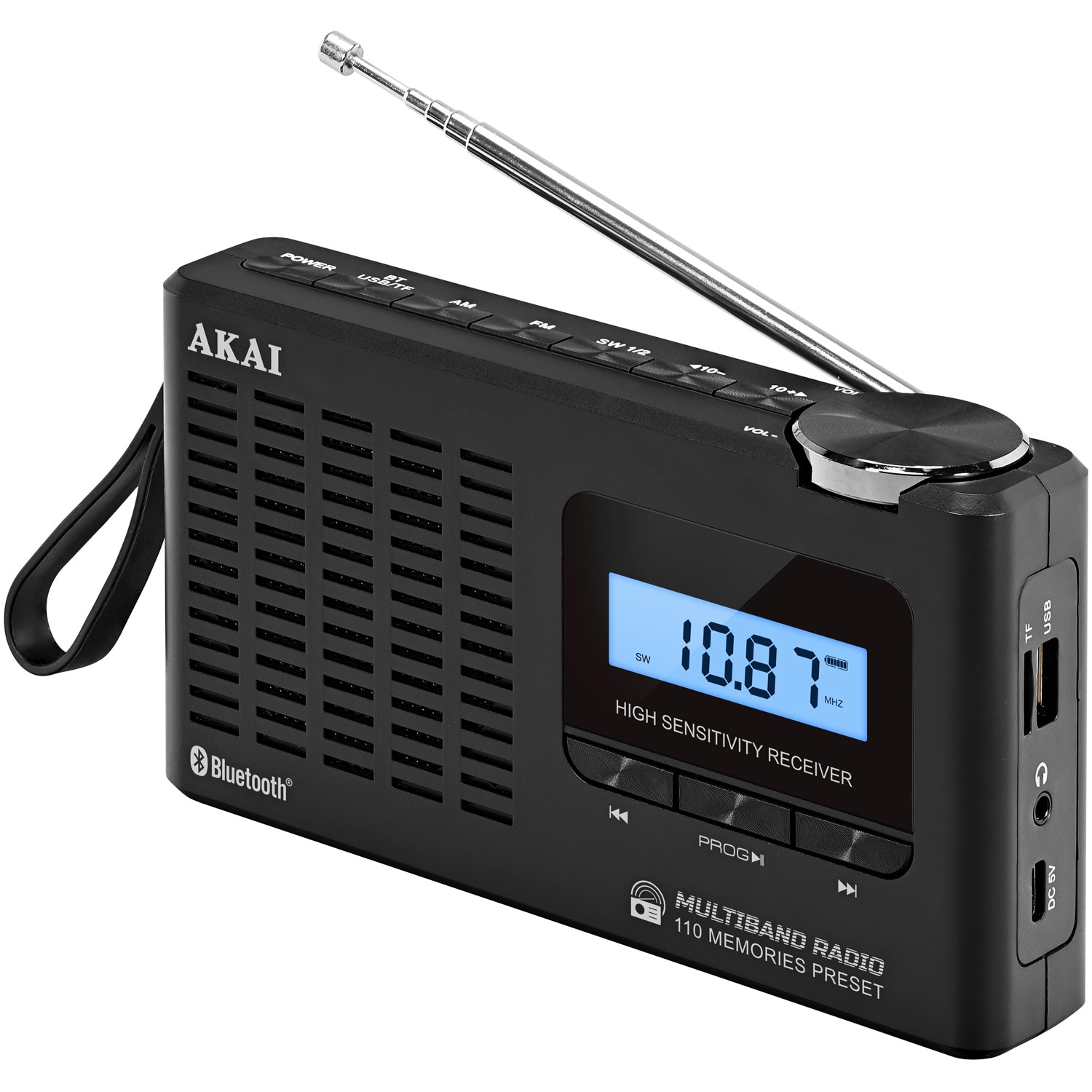 Akai APR-600 Hordozható rádió, AM/FM, Bluetooth, Fekete - eMAG.hu